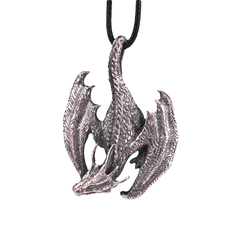 Silver Dragon Pendant Oxidized Jewelry Best Gift for Her and - Etsy