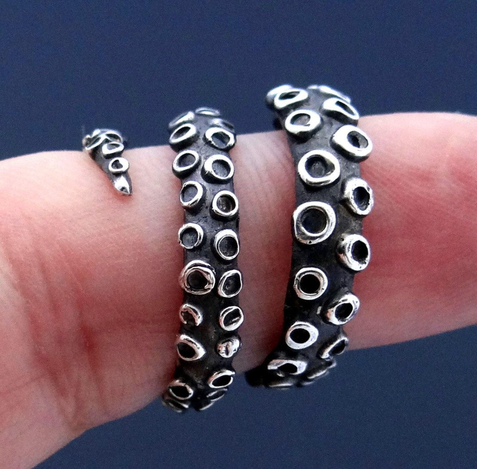 Octopus Ring in Sterling Silver Tentacle Ring Octopus - Etsy