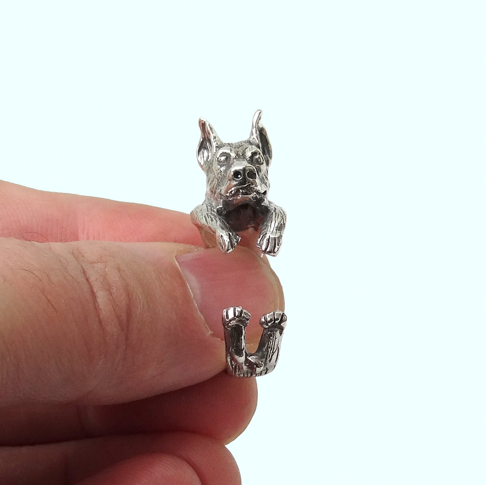 Sterling Silver Doberman Ring Doberman Pinscher Silver | Etsy