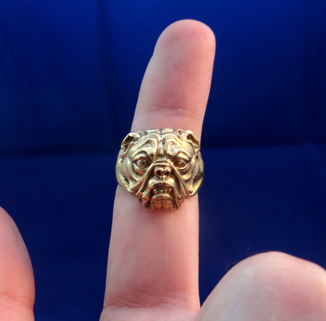 American Bulldog Ring Brass Ring Dog Ring Animal Ring - Etsy