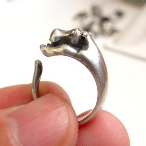 Hippo Ring in Sterling Silver, Sterling Silver Rings, Silver Hippopotamus, Animal Ring, Silver ...