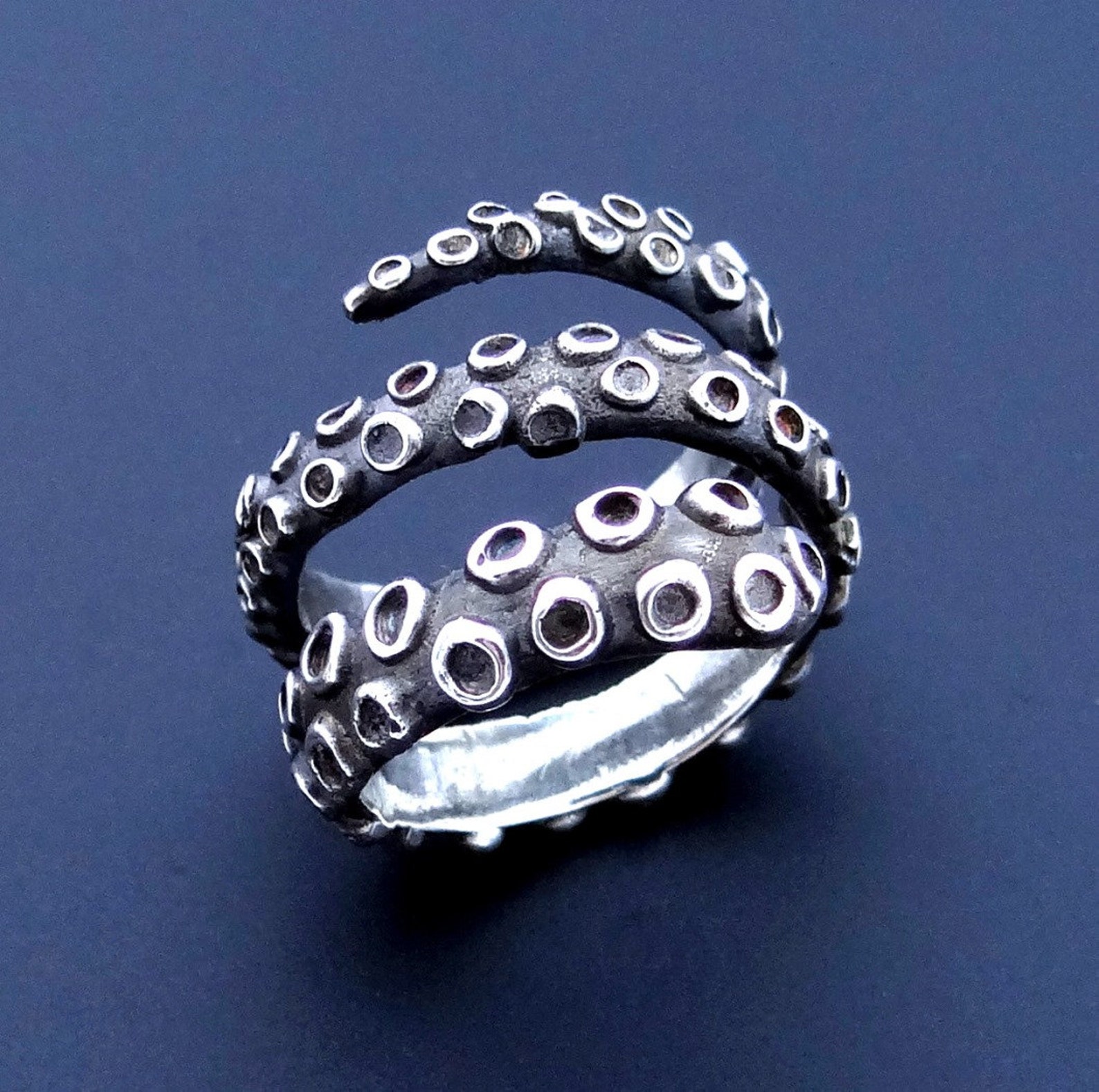 Octopus Ring in Sterling Silver Tentacle Ring Octopus - Etsy
