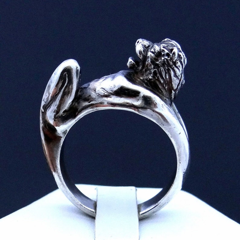 Sterling Silver Lion Ring Lion Man Lion Lion King Power - Etsy