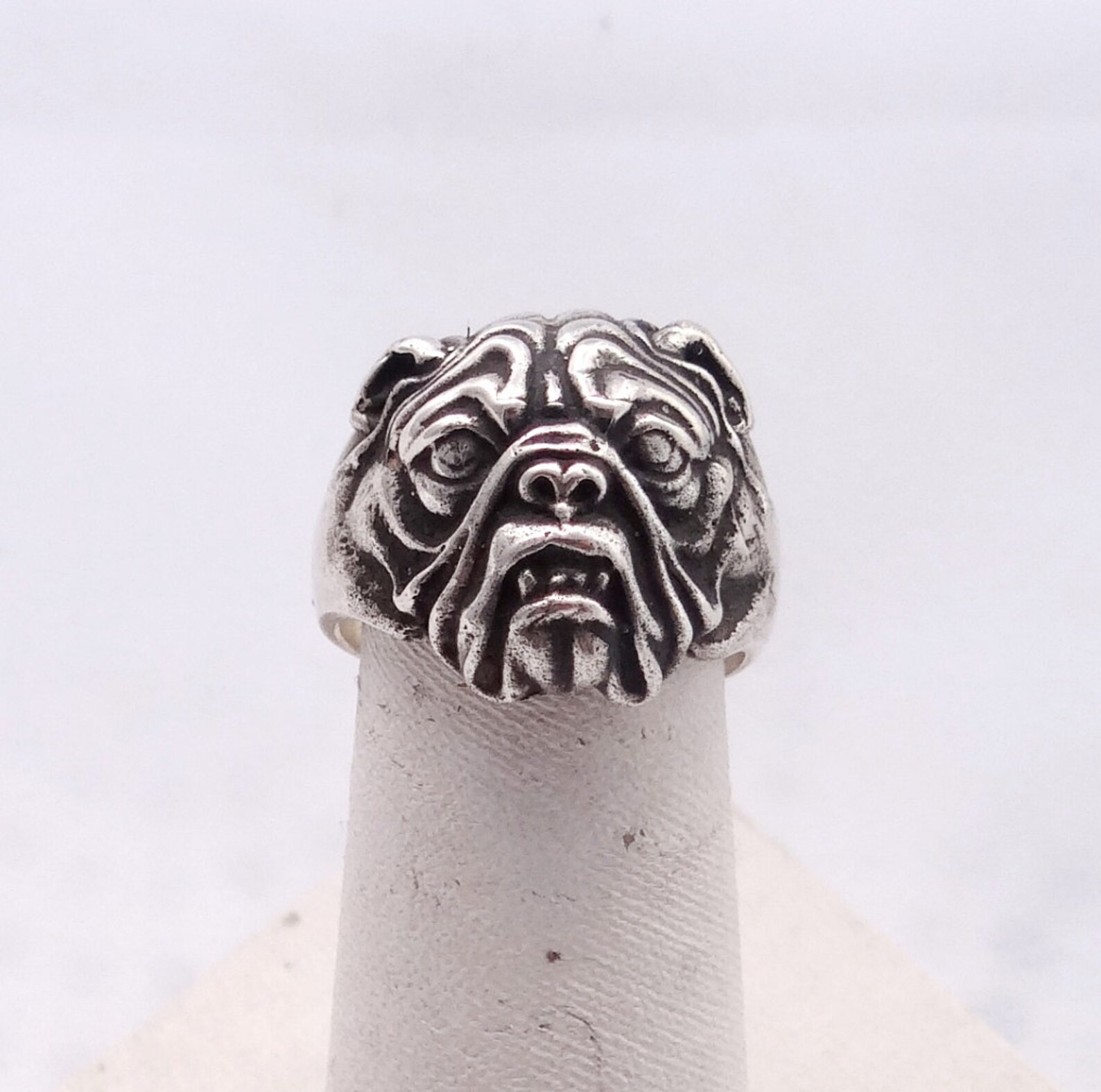 Boxer Dog Ring in Solid Sterling Silver Bulldog Animal Ring - Etsy