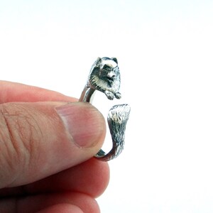 Pomeranian Ring, Pomeranian Spitz, Japanese Spitz Ring, Sterling Silver ...