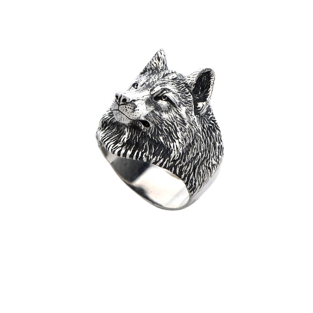 Wolf Ring Men, Wolf Ring Silver, Wolf Ring Women, Sterling Silver ...
