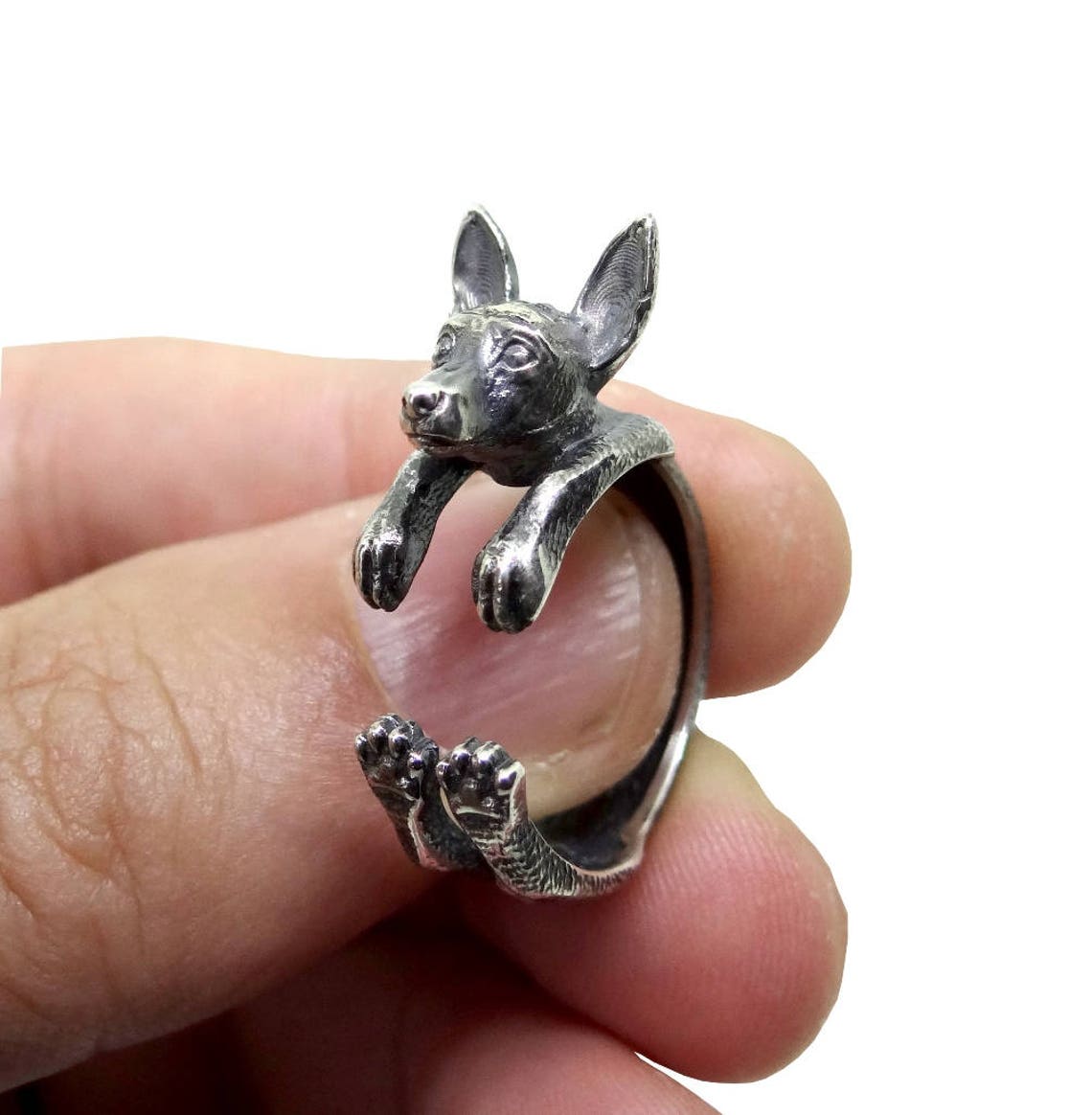 Rat Terrier Ring Sterling Silver Ring Etsy Rat Jewelry Rat | Etsy