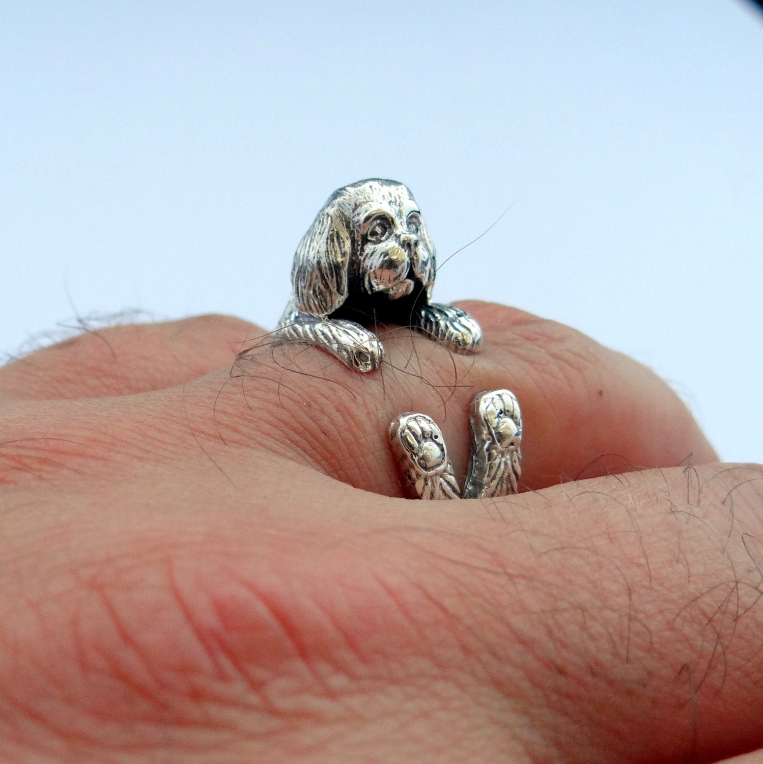 Shih Tzu Ring Silver Ring Sterling Silver Shih Tzu Jewelry | Etsy