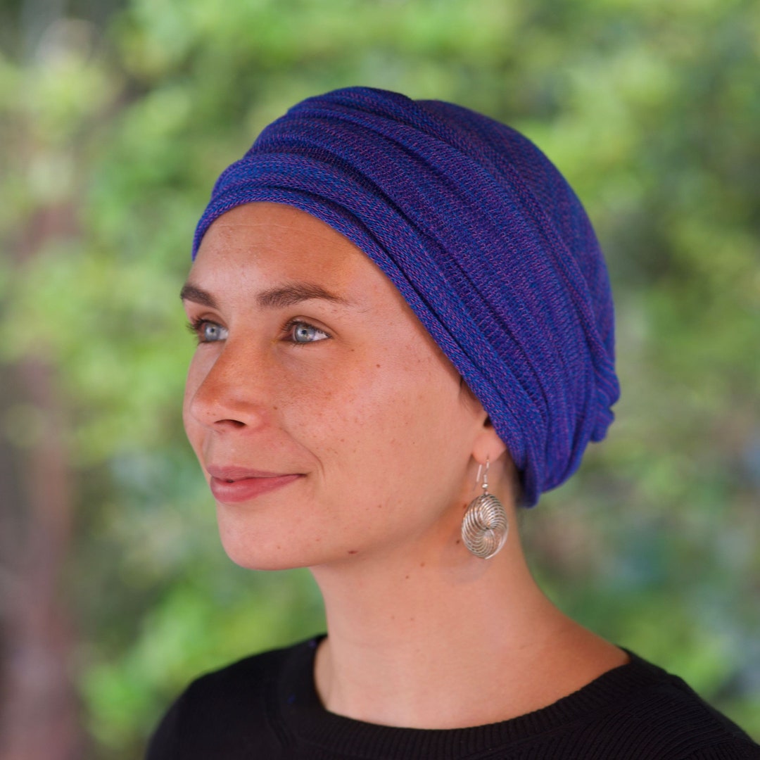 USA Blues: Lapis, Denim Turban/head Wrap - Full Head Coverage, Alopecia ...