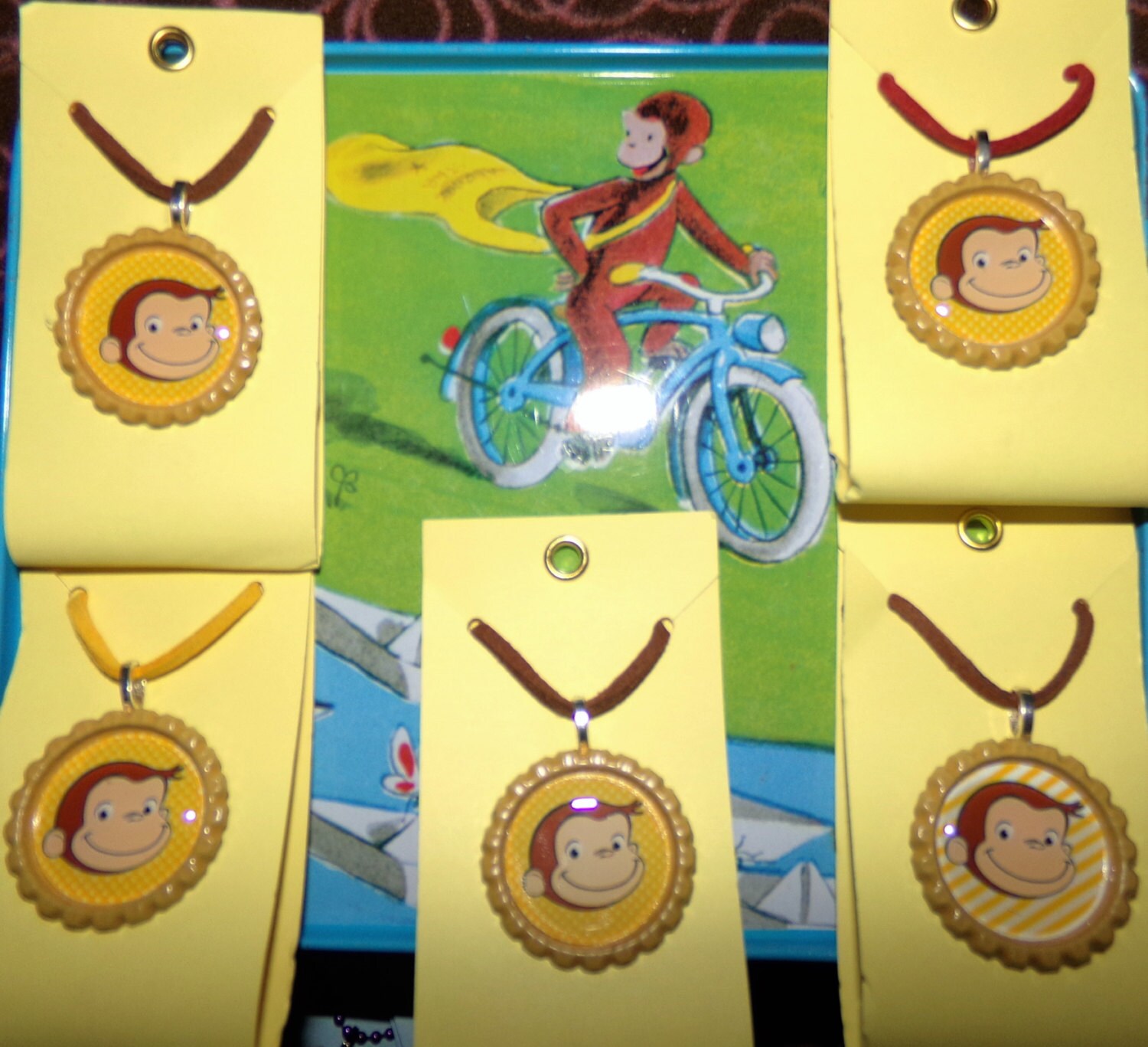 Curious George Happy Smile Face Colorful Bottlecap | Etsy