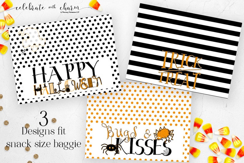 Halloween Favor Tags Treat Tags Trick or Treat Bugs and - Etsy