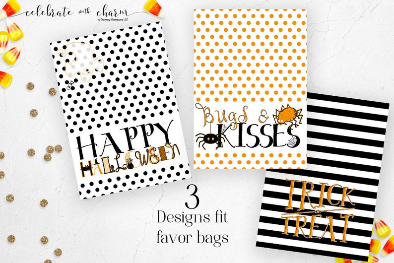 Halloween Favor Tags Treat Tags Trick or Treat Bugs and - Etsy