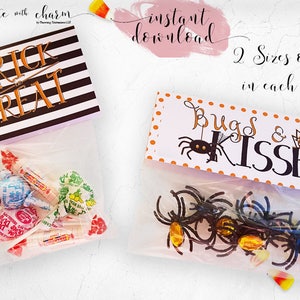 Halloween Favor Tags Treat Tags Trick or Treat Bugs and - Etsy