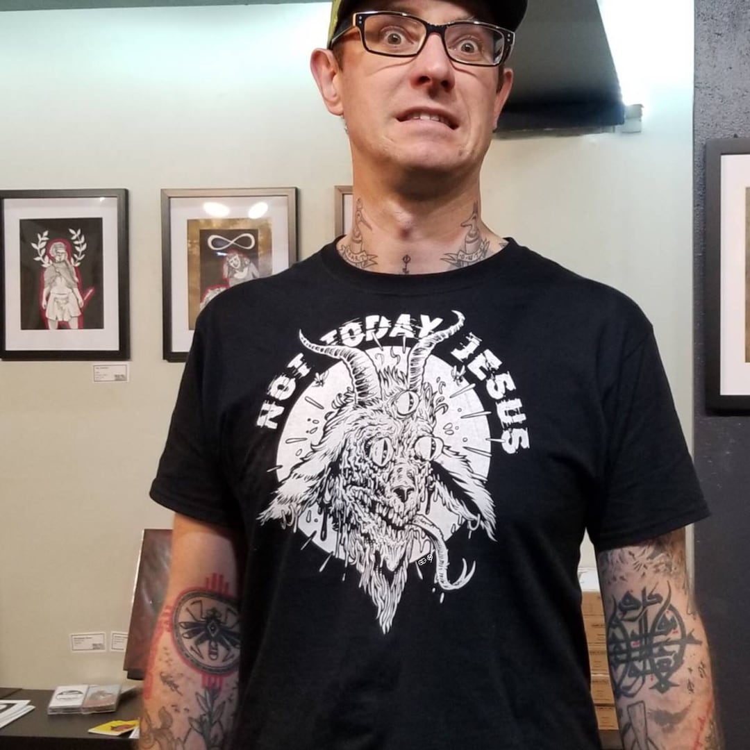 Not Today Jesus Satanic Goat Monster Shirt - Etsy