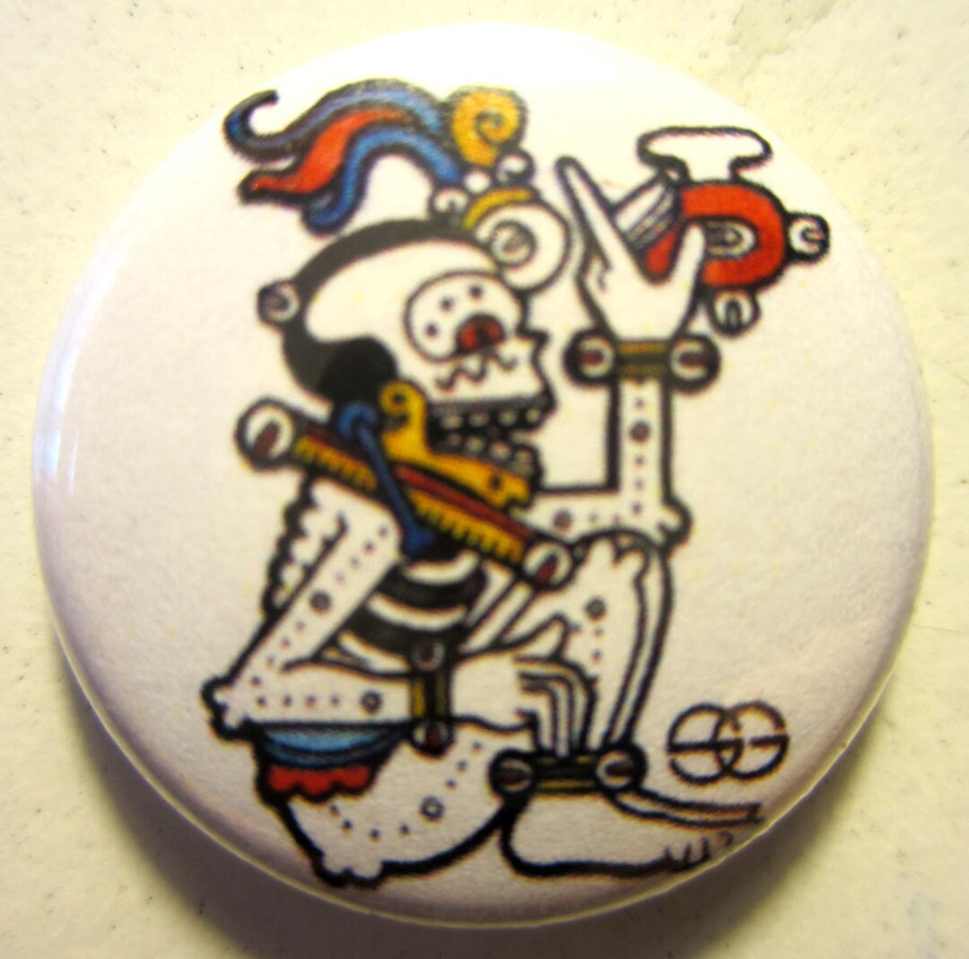 Mayan Death God Button - Etsy