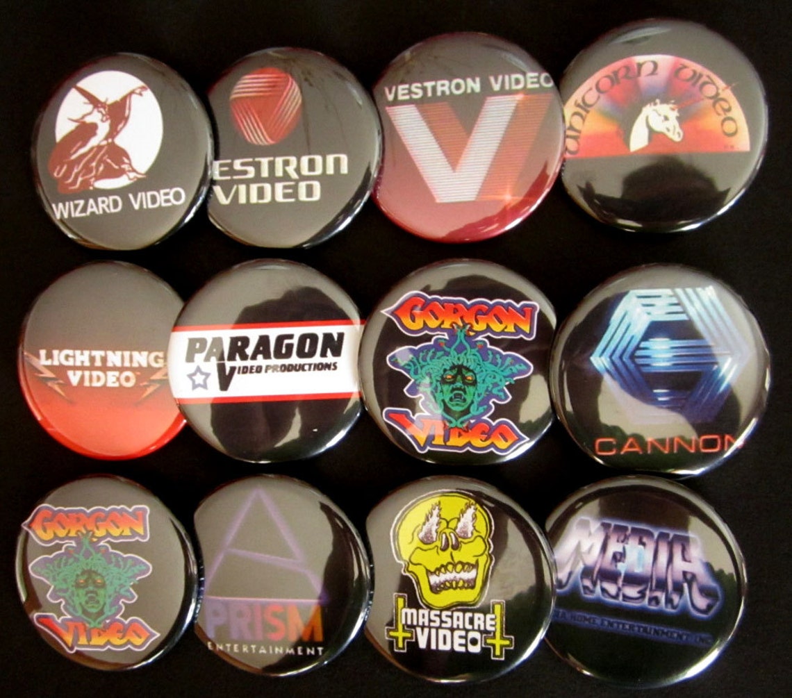 VHS Video Retro Logo Buttons Large | Etsy