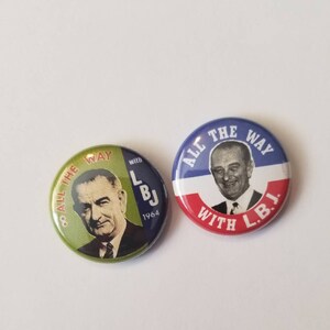Lyndon Johnson LBJ 1964 Replica Campaign Button - Etsy