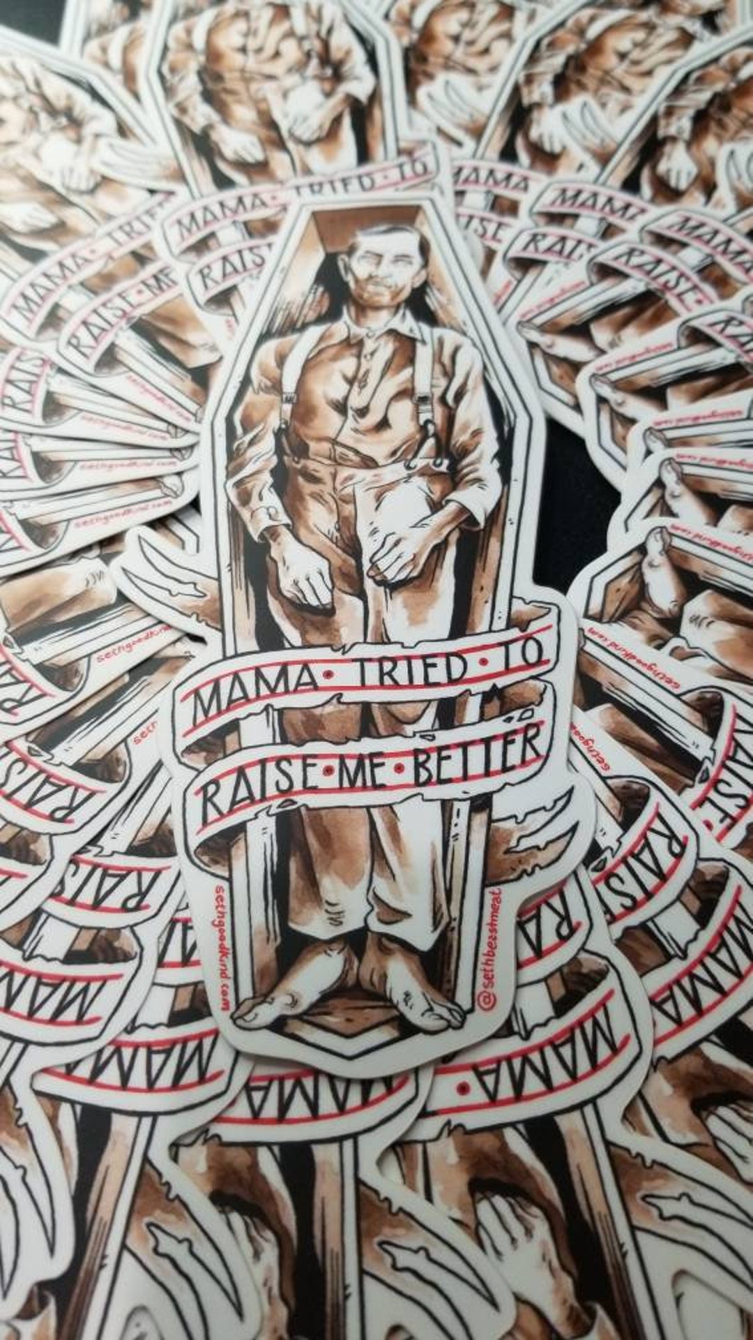 Mama Tried Coffin Outlaw Sticker - Etsy