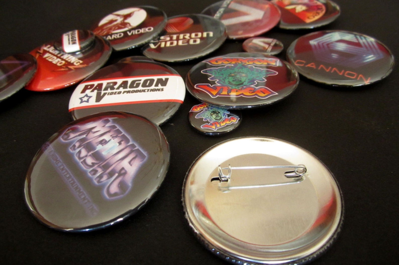 VHS Video Retro Logo Buttons Large | Etsy