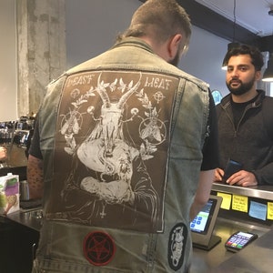 Satanic Goat Nun Black Metal Back Patch - Etsy