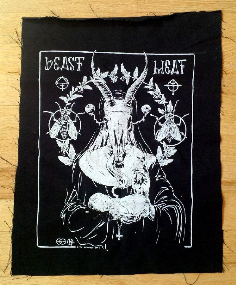 Satanic Goat Nun Black Metal Back Patch - Etsy
