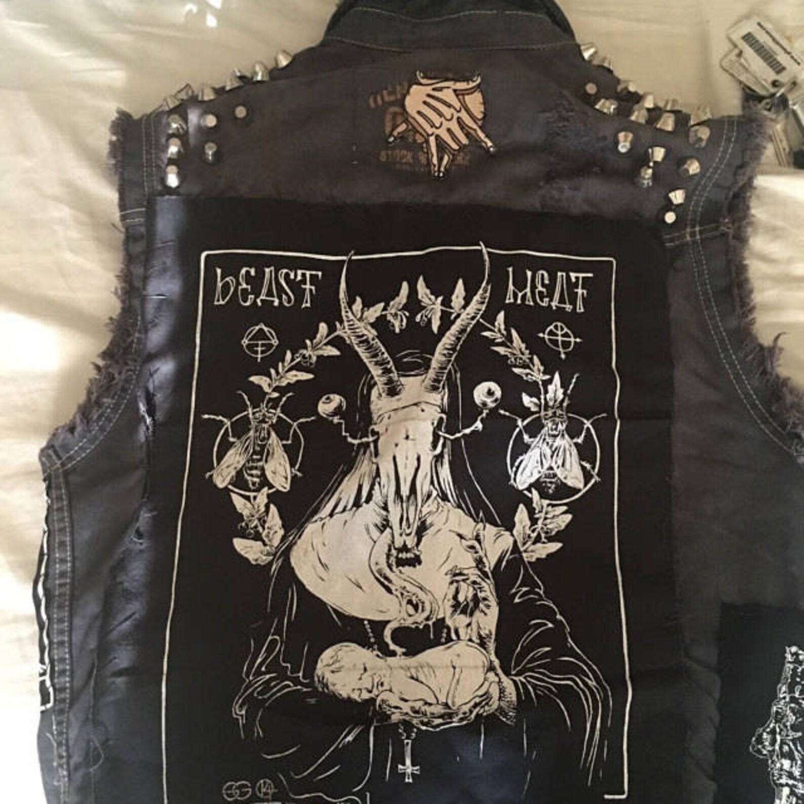 Satanic Goat Nun Black Metal Back Patch - Etsy