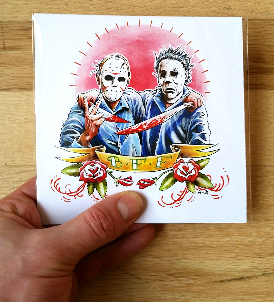 Jason Voorhees Michael Meyers Tattoo Selfie | Etsy