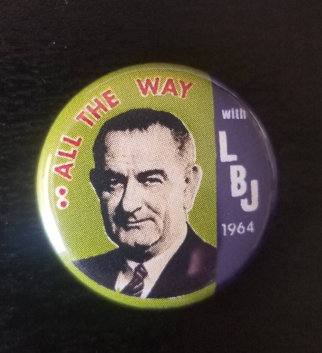 Lyndon Johnson LBJ Genuine Imitation Campaign Button - Etsy