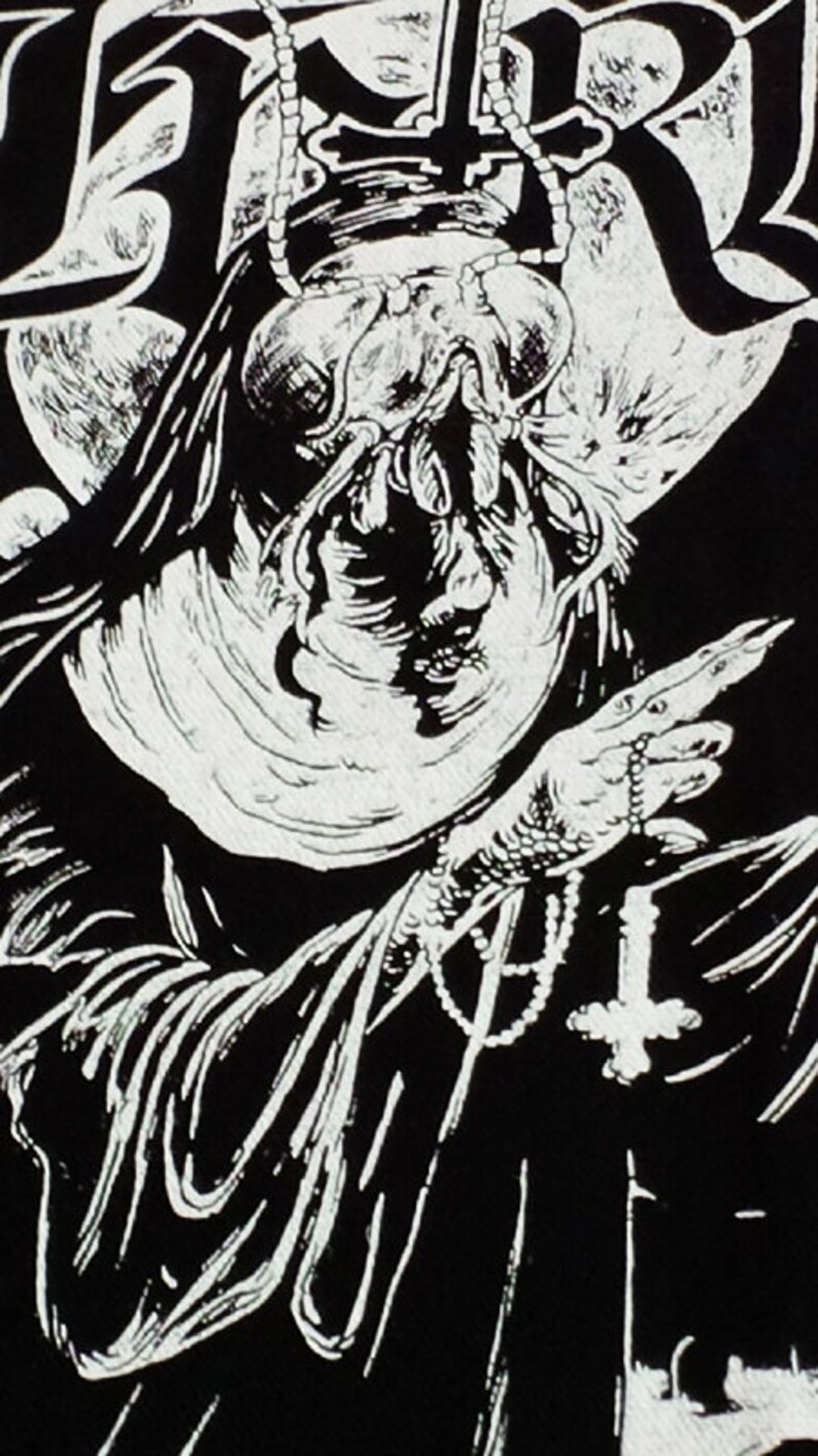 Insect Nun Black Metal Demon Back Patch - Etsy