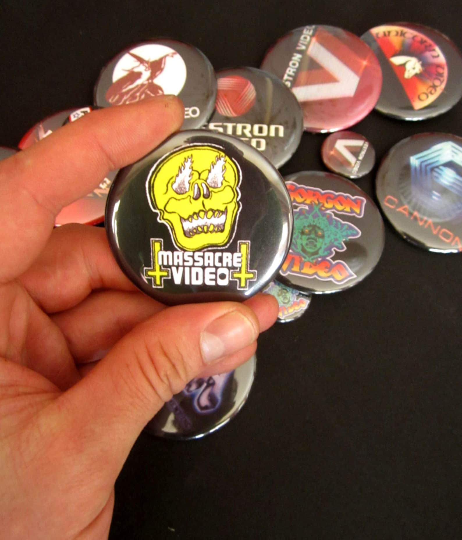 VHS Video Retro Logo Buttons Large | Etsy