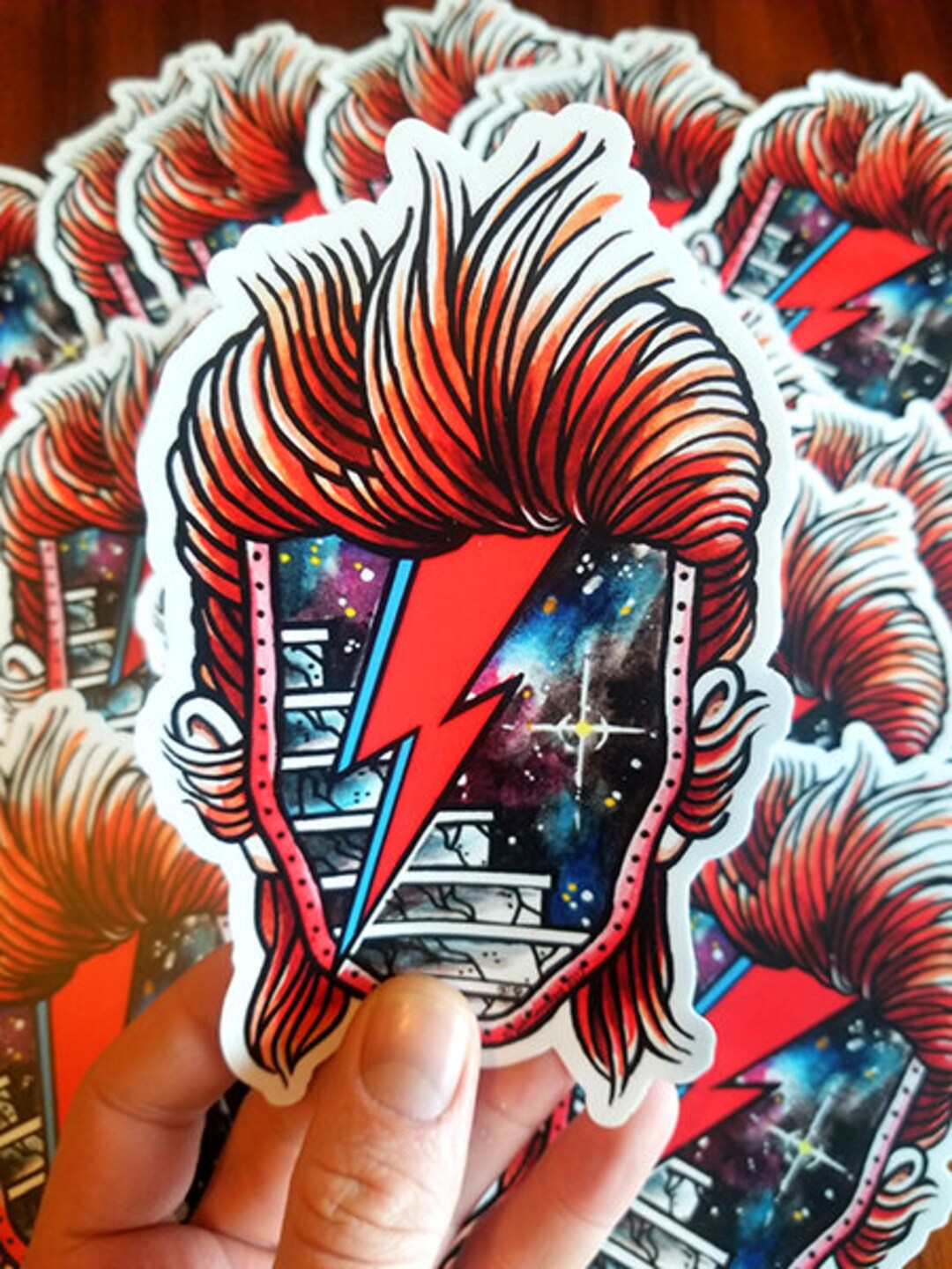 David Bowie Cosmic Portal Tattoo Sticker - Etsy