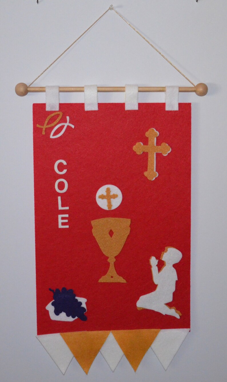 DIY Felt Communion Banner Kits Red With Gold & White Pieces - Etsy