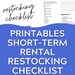 Short-term Rental Restocking Checklist - Etsy