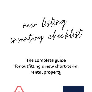 New Short-term Rental Listing Inventory Checklist - Airbnb VRBO Booking ...