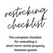 Short-term Rental Restocking Checklist - Etsy