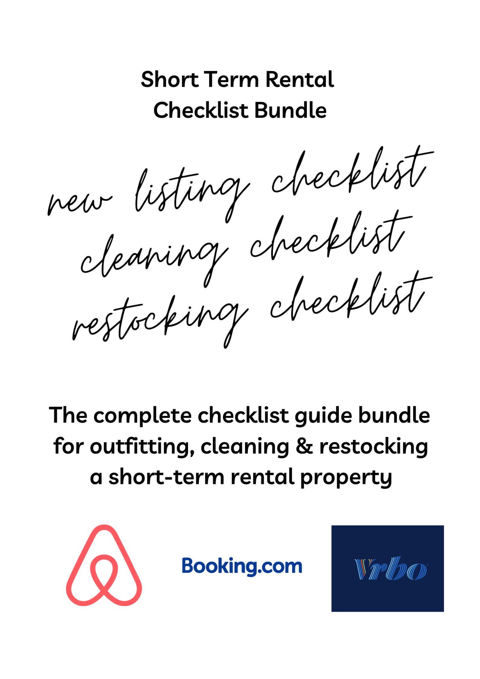 Bundle Short-term Rental Listing Checklists: Inventory - Etsy