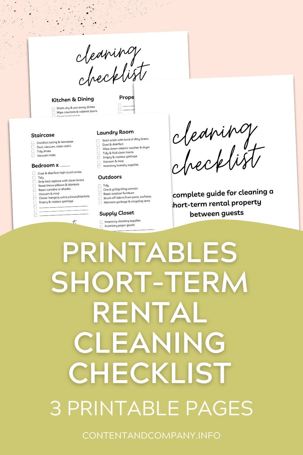 Short-term Rental Cleaning Checklist - Etsy