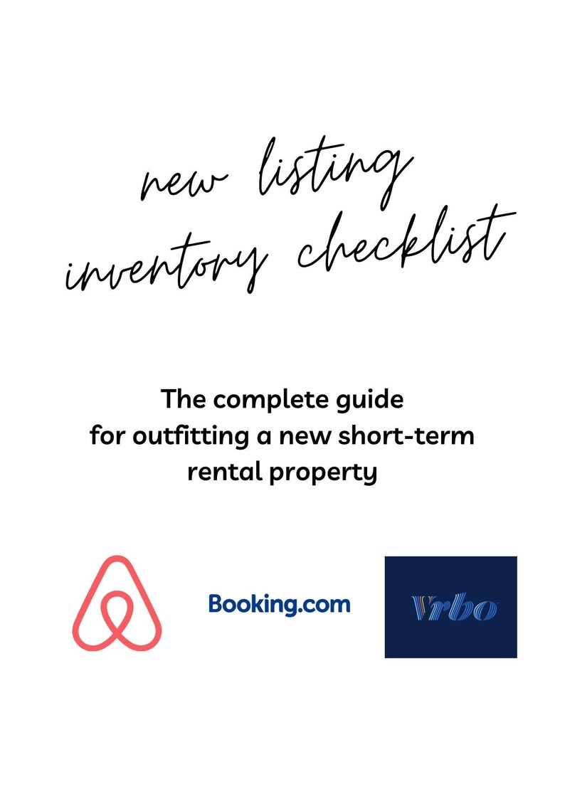 New Short-term Rental Listing Inventory Checklist - Airbnb VRBO Booking ...