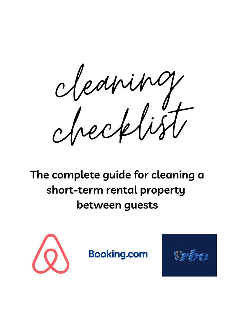 Short-term Rental Cleaning Checklist - Etsy