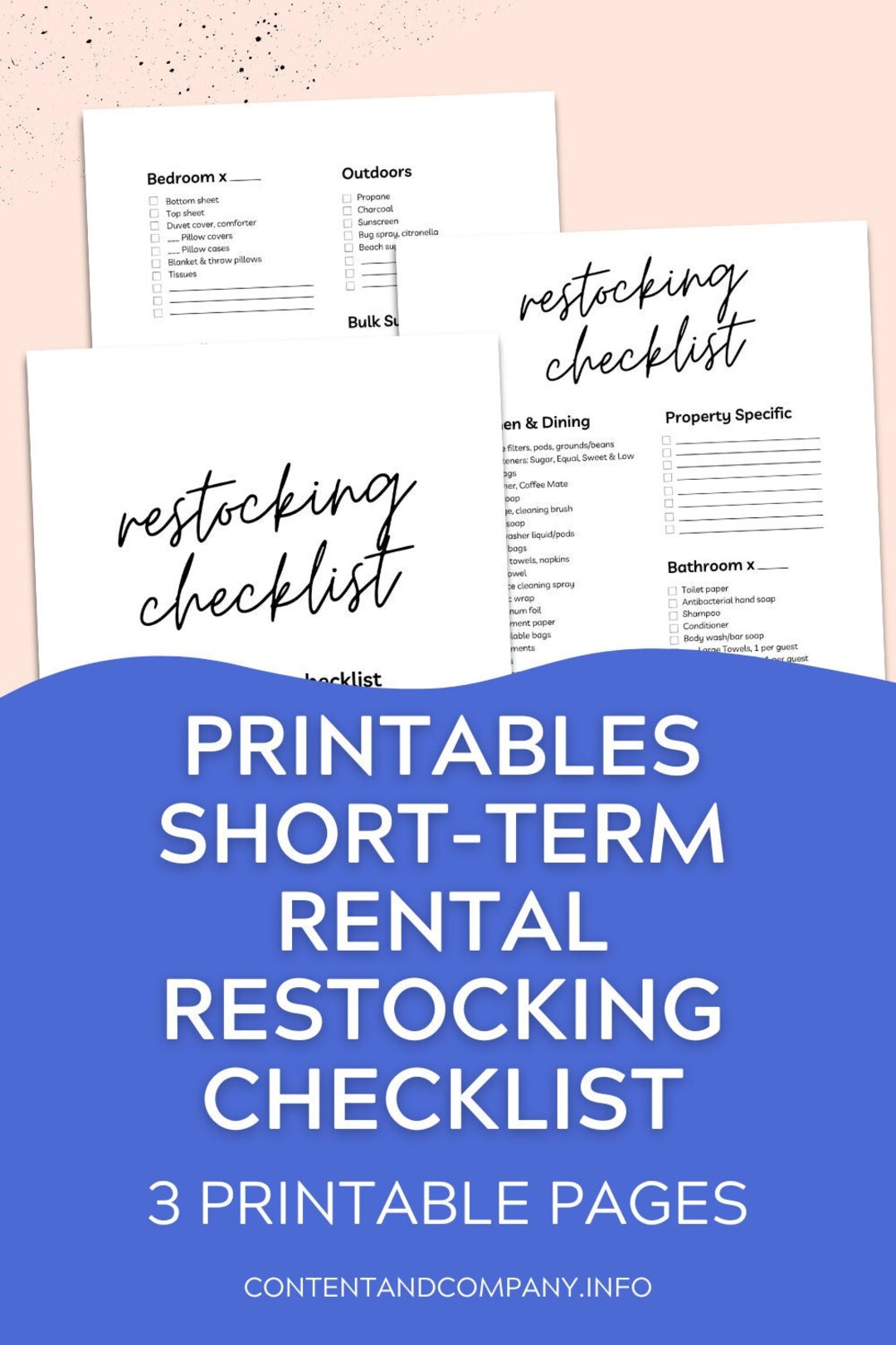 Short-term Rental Restocking Checklist - Etsy