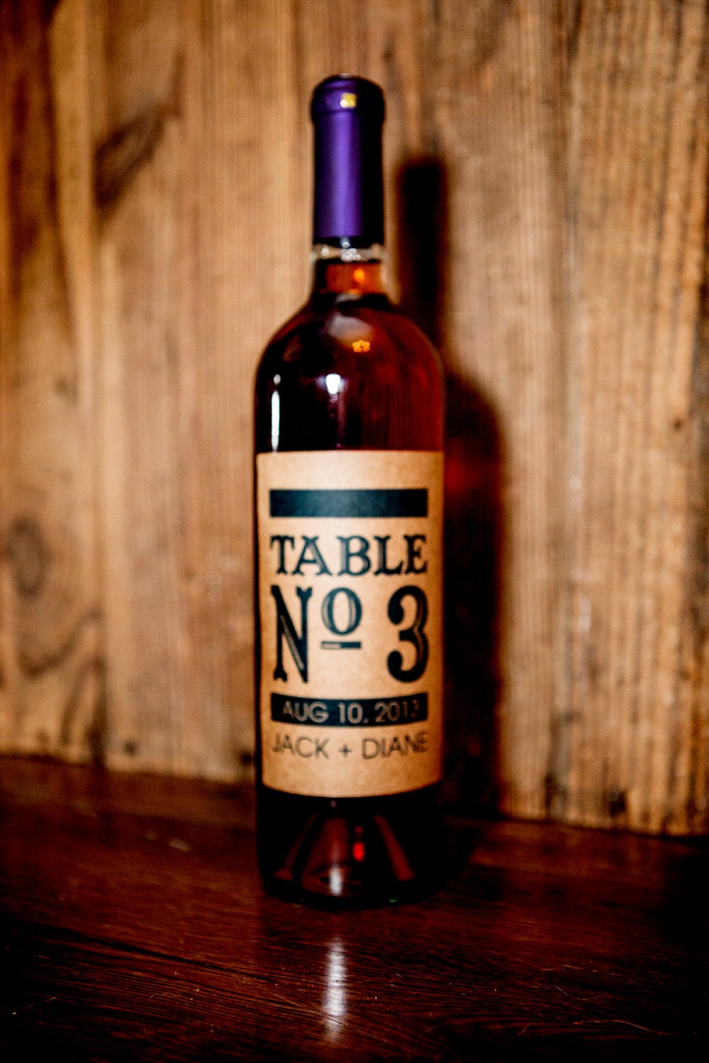 12 Custom Table Number Bottle Label - Etsy