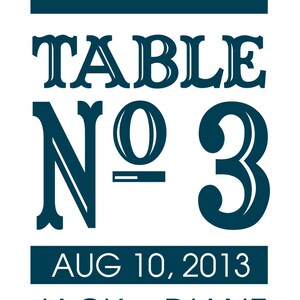 12 Custom Table Number Bottle Label - Etsy