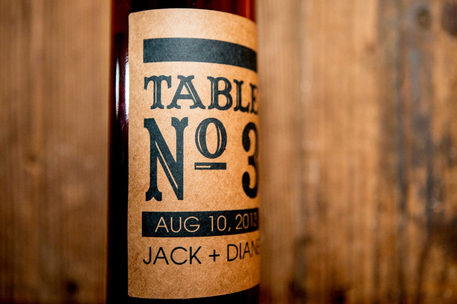 12 Custom Table Number Bottle Label - Etsy