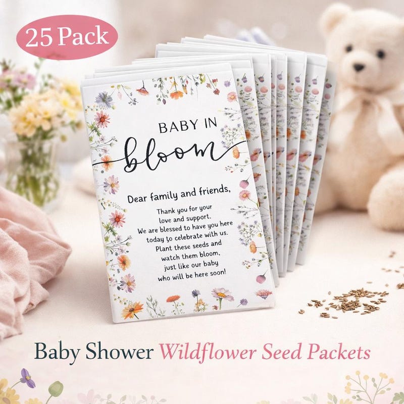 Baby in Bloom Seed Packets - Etsy