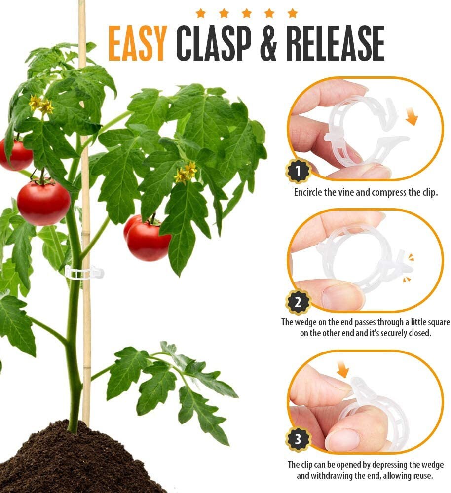 20 Pieces Plant Support Clips Plant Ties for Support Plants | Etsy