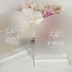 FROSTED PERSPEX ARCH Table Numbers Perspex Acrylic Perspex - Etsy