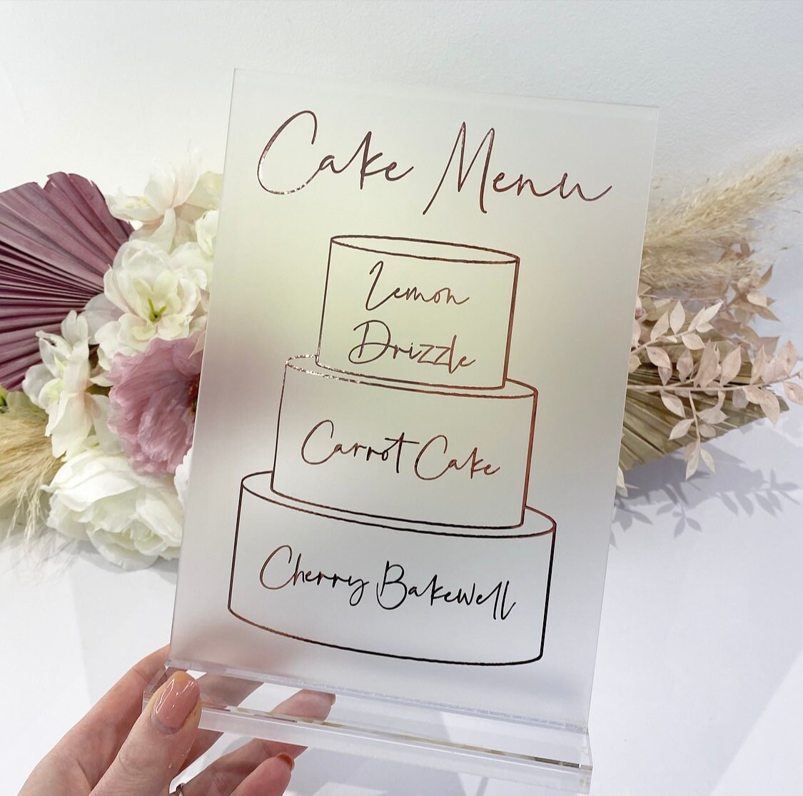 Cake Menu Sign Wedding Cake Sign Wedding Cake Flavour Sign | Etsy