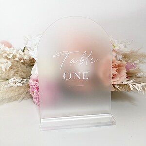 FROSTED PERSPEX ARCH Table Numbers Perspex Acrylic Perspex - Etsy