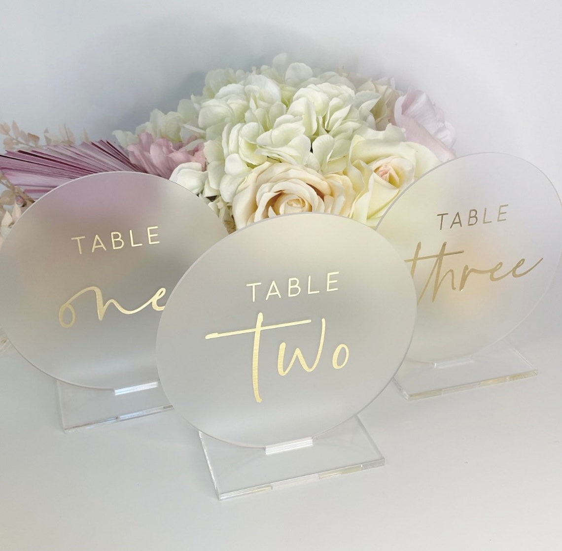 FROSTED Circular Table Numbers Perspex Acrylic Perspex - Etsy UK