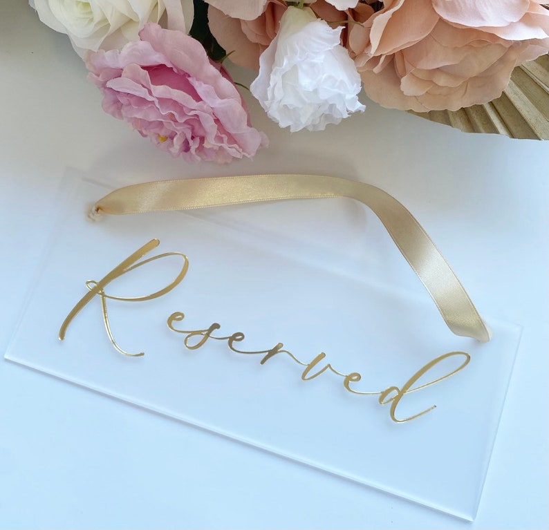 Reserved Signs 3D Mirrored Acrylic Sign Reserved Wedding - Etsy UK